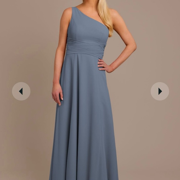 David's Bridal | Dresses | Steel Blue Bridesmaid Dress | Poshmark